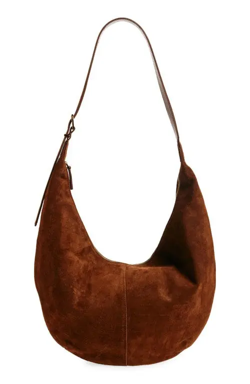 Madewell The Essential Curve Shoulder Bag - Soft Mahogany